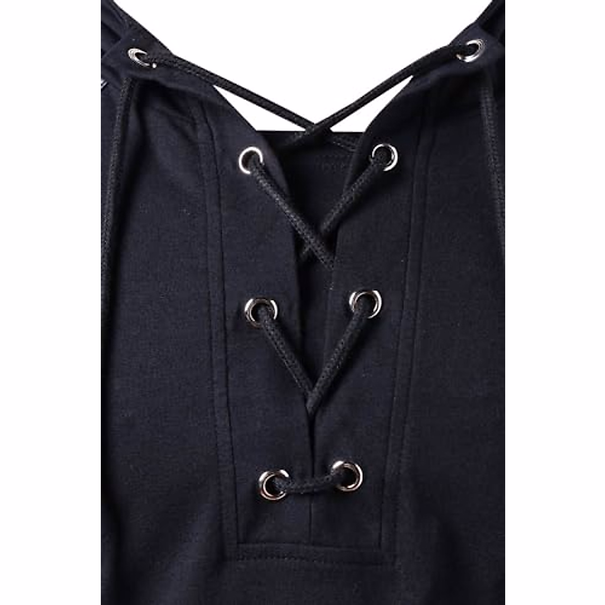 Iivos Men's Knight Drawstring Lace Up Pullover Hoodie Steampunk Long Sleeve Hooded Sweatshirt Black