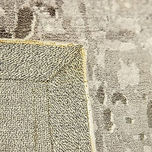 Westside Market Indo Gray Rug Handmade Area Rug 100% Wool 8'1" x 10'1", Gray