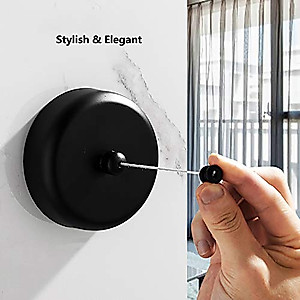 Kilimazart Retractable and Adjustable Washing Line Clothesline 9.2 Feet (Black)