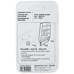 Igloo Hybrid Stainless and Plastic Latch (3.38 L x 0.57 W x 0.57 D Inches) - Black/Silver