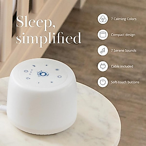 Dreamland Baby Sound Machine + Night Light: Brown Noise & White Noise Sound Machine w/ 7 Soothing Sounds, Dimmable Night Lights, Sleep Timer, Charging Cable. Portable. for Home & Travel
