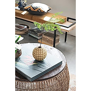 Bloomingville Square Cotton Punch Hook Pillow, Multicolored