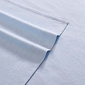 Laura Ashley Home - Full Sheets, Cotton Flannel Bedding Set, Brushed for Extra Softness & Comfort (Blue, Full)