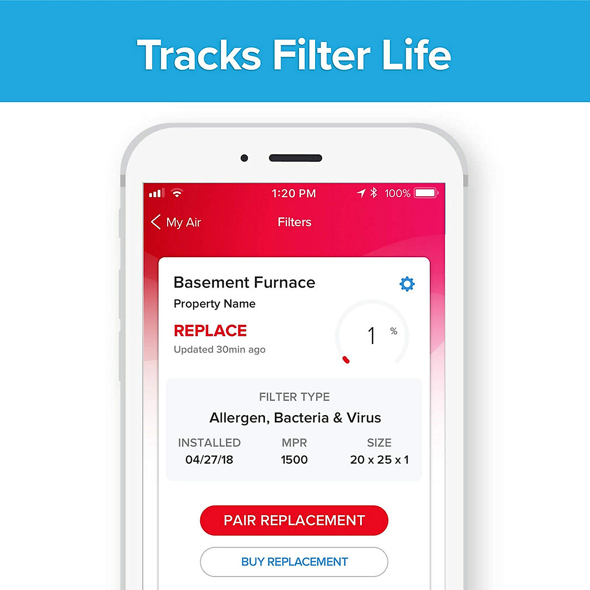 Filtrete 16x25x1, Smart Replenishable AC Furnace Air Filter, MPR 2200, Premium Allergen & Home Pollutants, 2-Pack (Exact Dimensions 15.72 x 24.72 x 1.1)