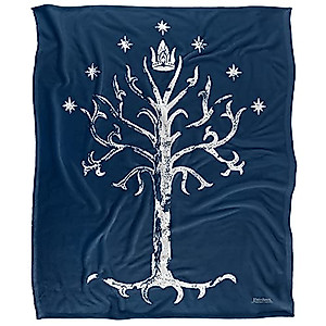 The Lord of The Rings Blanket, 50"x60" Tree of Gondor Silky Touch Sherpa Back Super Soft Throw Blanket