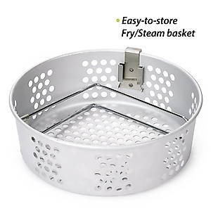 Presto Kitchen Kettle Ceramic Deep Fryer/Multi-Cooker, 06021 New - Versatile Cooking Appliance, Ceramic Nonstick Surface, 5-Quart Capacity, Easy to Clean