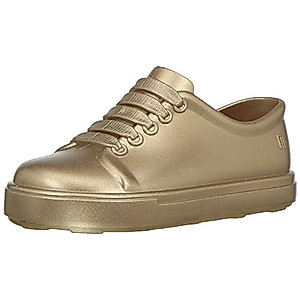 Mini Melissa Baby-Girl's Mini BE Sneaker, Gold Glitter, 5 Regular US Toddler