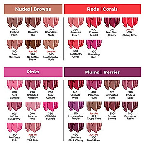 Liquid Lipstick with Clear Lip Gloss by Revlon, ColorStay Overtime Lipcolor, Dual Ended with Vitamin E in Plums & Berries, 560 Taupe Time, 0.07 Oz