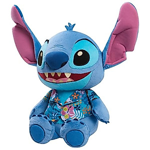 Disney’s Lilo & Stitch 13-Inch Large Stitch Plushie Stuffed Animal, Tropical Theme, Alien, Kids Toys for Ages 2 Up by Just Play