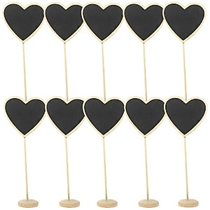 Cabilock 12pcs Decorative Ornaments Mini Erasable Chalkboards Place Cards for Weddings Small Blackboards Tabletop Chalkboard Signs Small Chalkboard Signs with Stand Buffet Wooden Bush