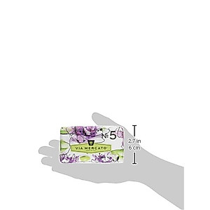 Via Mercato Italian Soap Bar (200 g), No. 5 - Waterlily & Sandalwood