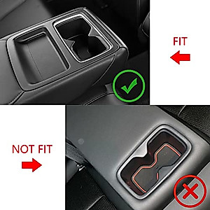 Xotic Tech Inner Rear Seat Water Cup Holder Panel Frame Cover Trim, Carbon Fiber Pattern, Compatible with Honda Accord 10th Gen 2018-2022