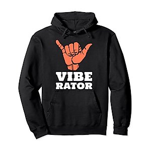 Funny Vibrator Pun Design Vibe Rator Pullover Hoodie