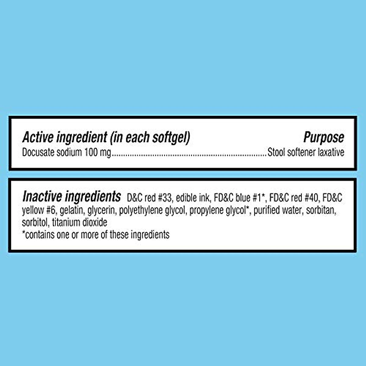 Equate Stool Softener 100 mg, 400 Softgels - Docusate Sodium