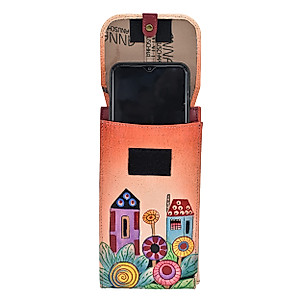 Anna by Anuschka Wallet Organizer Crossbody, Village of Dreams