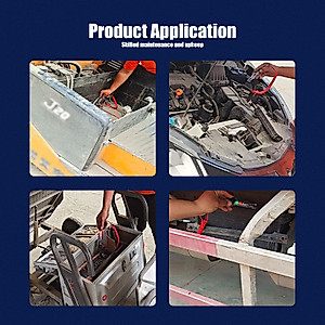 Sodcay 1 PC Automotive Test Light Digital LED Circuit Tester, DC 3V/6V/12V/24V Inductive Test Pen with 70.8 Inches Retractable Spring Wire, for Checking Vehicle Car Truck Motorcycle (Black & Red)