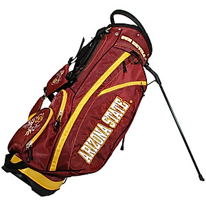 Team Golf NCAA Arizona State Sun Devils Fairway Golf Stand Bag, Lightweight, 14-way Top, Spring Action Stand, Insulated Cooler Pocket, Padded Strap, Umbrella Holder & Removable Rain Hood