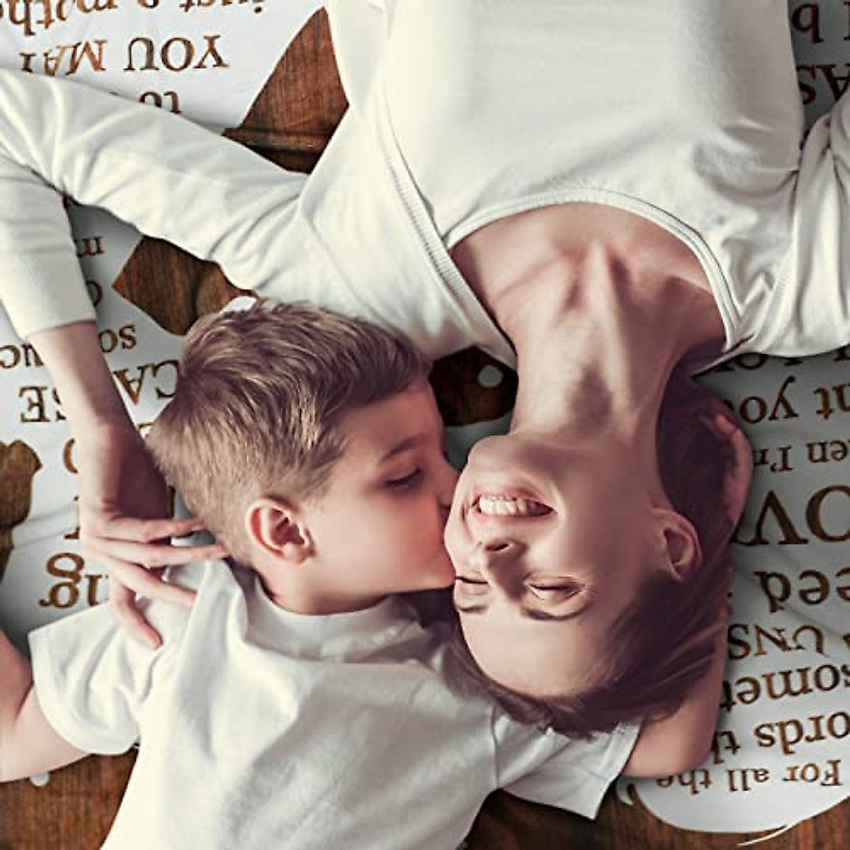 Gifts for Mom I Love You Mom Blanket Birthday Christmas Mothers Day Valentines Gift for Mother Birthday Gifts from Son for Mom Unique Happy Birthday Mom Gift Ideas Throw Blanket Wood 50" x 60"