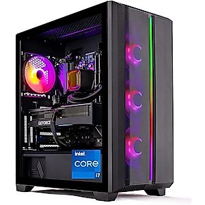 Skytech Gaming Siege Gaming PC Desktop – Intel Core i7 13700F 2.1 GHz, NVIDIA RTX 4060 Ti, 1TB NVME SSD, 32GB DDR5 RAM RGB, 650W Gold PSU, 360mm AIO, 11AC Wi-Fi, Windows 11 Home 64-bit