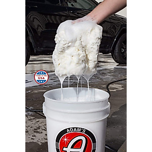 Adam's Professional 10" Car Wash Pad - Made of Professional Grade Plush Synthetic Wool - Safely Wash Your Vehicle Without Introducing New Scratches or Swirls - Swirl Free Washing Guaranteed (3 Pack)