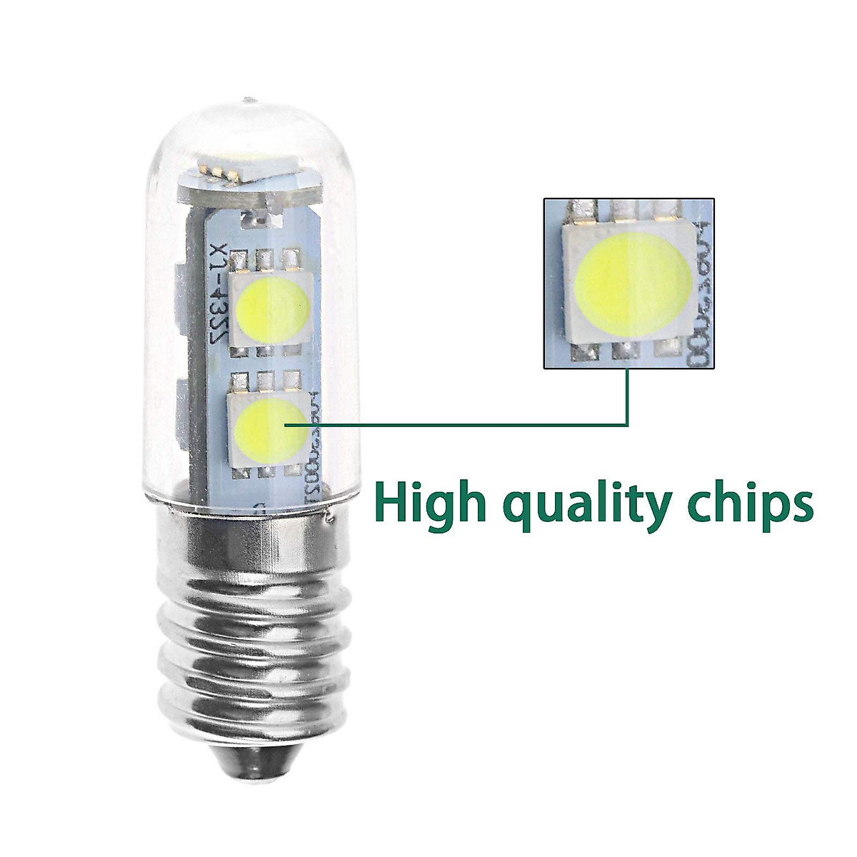 Lxcom Lighting E14 LED Bulb Refrigerator Indicator Light 1W 7Mini LED Appliance Bulb 15W Incandescent Equivalent 110V Daylight White 6000K for Fridge Oven Crystal Lamp Hood Sewing Machine Lamp,6 Pack