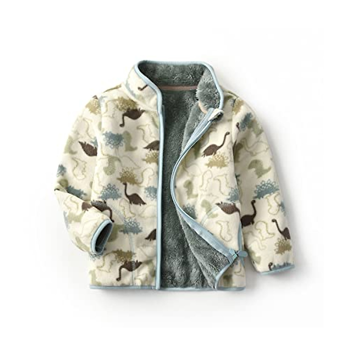 DILIBA Toddler Fleece Jacket Sherpa Baby Boys Girls Lightweight Fall Winter Warm Coats Size 6-7