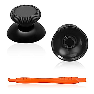 Jekyeroyme 2Pcs Black Thumbstick for Meta Oculus Quest 2，Repair Kit Buttons for Meta Oculus Quest 2