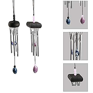 Wind Chimes, Creative Design 2 Pack Beautiful Garden Chimes, Portable Metal Wind Chimes for Home Garden Decoration, Small Size