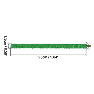 PATIKIL 0.6x9.8 Inch Bird Cage Perch, Parrot Stand Paw Grinding Stick Bird for Parakeet Cockatiel Cage Accessory, Green