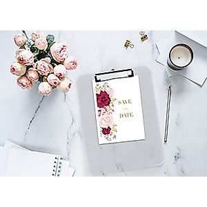 Clear Plastic Clipboards, 12 Pack, Durable, 12.5 x 9 Inch, Low Profile Clip, by Better Office Products, Translucent Clear, Set of 12