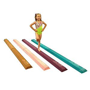 Gymnastics 9' Foldable Suede Beams (Turquise)