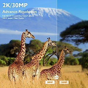 Hawkray Trail Camera 30MP 2K,Game Camera with Wide-Angle Motion Latest Sensor View 0.2s Trigger Speed 8 Batteries and 32GB SD Card 2'' HD TFT Screen Waterproof Cam for Wildlife Monitoring