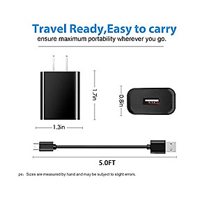 Replacement Bose SoundLink Color Bluetooth Speakers I II III 3 Micro USB Wall Charger Charging Cord for Bose SoundLink Mini 2 II, SoundLink Micro, Revolve Plus QC20 QC35 SoundSport Free Headphones