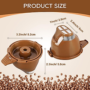 KEEPOW Reusable Single Serve Coffee Filter Coffee Brew Basket for Hamilton Beach FlexBrew Coffee Maker Models 49974 49975 49976 49979 49950 49966 49957 49954 49947 49940 Filter Part, 1 Pack, Brown