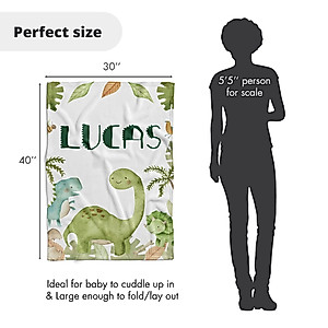 Honestchi Personalized Baby Blankets for Boys - Custom Name Blanket - Customized Gifts for Newborn Boy