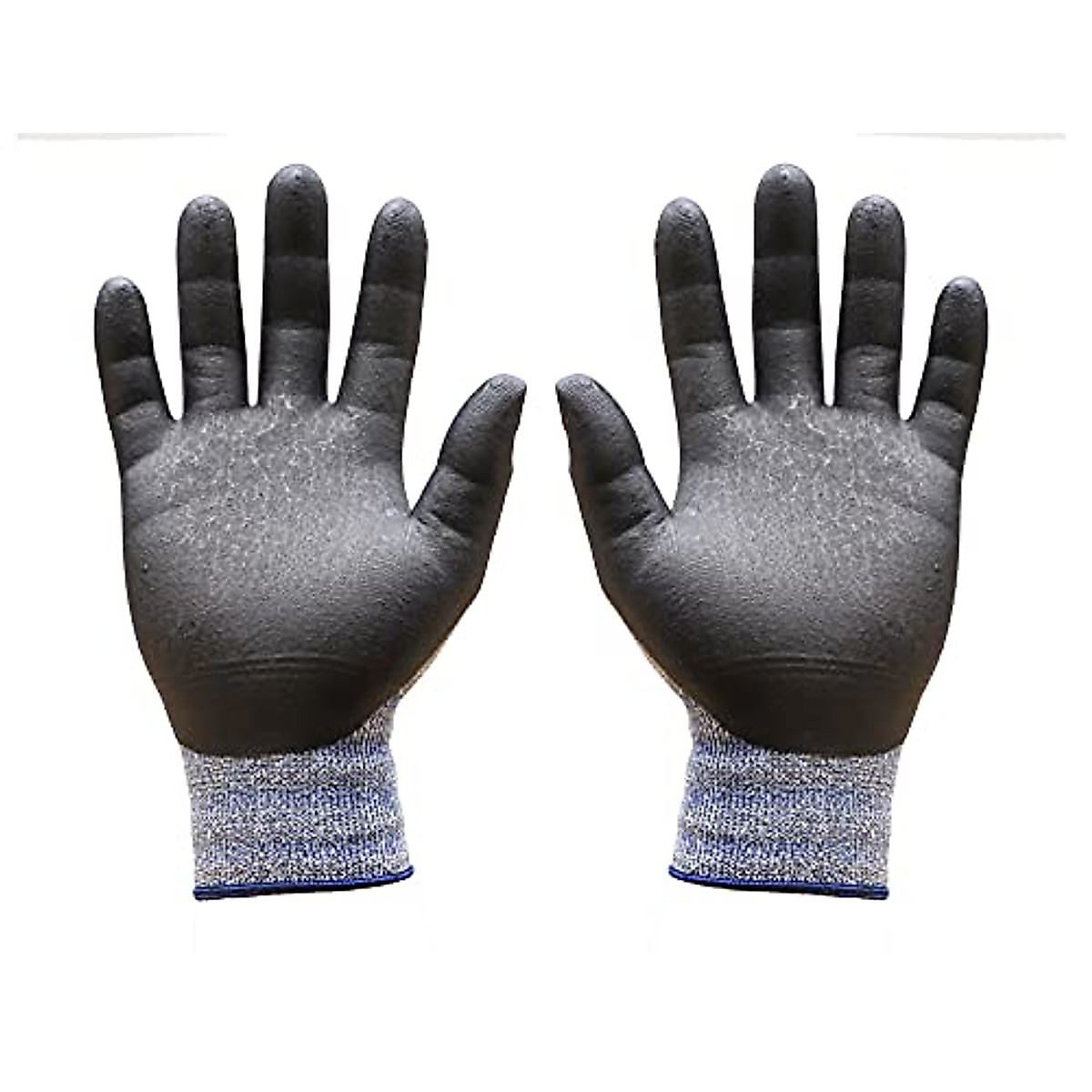 HANNASY Safety Work Gloves Poly NBR Foam Coated Protection, Easy Grip Slip Resistant Mechanic Garden Warehouse All Purpose (3, Medium)