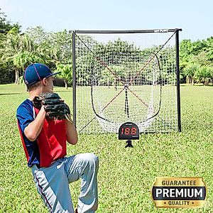 NET PLAYZ Speed Radar, Muti-Sports Radar Gun (Hands-Free) Measure Speed Sensors for Baseball Softball Tennis Soccer Hockey Lacrosse Handball | Training Aids / Gadget Gifts