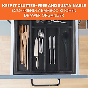 Kozy Home Solutions Kitchen Drawer Organizer Silverware Holder Expandable Tray and Utensil Holder 15" Max Width Kitchen Gadgets with Divider Organizers for Fork Spoon Knife Cutlery and Flatware