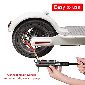 TOMALL Pump Extension Hose Extended Air Inflator Tube Inflatable Mouth Hose Pump Soft Tube for M365 Electric Scooter