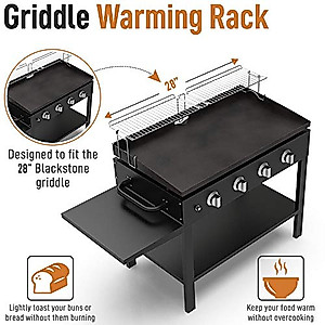 Yukon Glory Griddle Warming Rack - Designed for Blackstone Griddle 36" 1825 - New & Improved Design, One-Step Clip on Attachment (Not for Pro-Series)