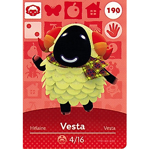 Nintendo Animal Crossing Happy Home Designer Amiibo Card Vesta 190/200 USA Version