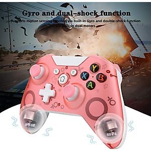 Wireless Controller for Xbox One, No Headset Jack, 2.4GHZ Game Controller Gamepad Compatible with Xbox One S/X PC (Pink)