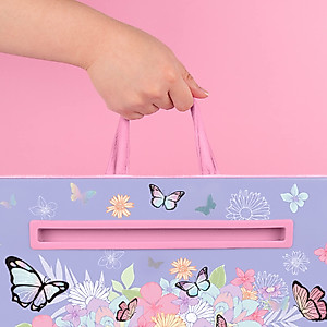 Three Cheers for Girls - Butterly Lap Desk - Lap Desk with Cushion for Kids - Large Laptop Lap Desk with Cushion - Kids Lap Desk Tray for Car - Computer Lap Desk with Storage for Tables, Pens & More
