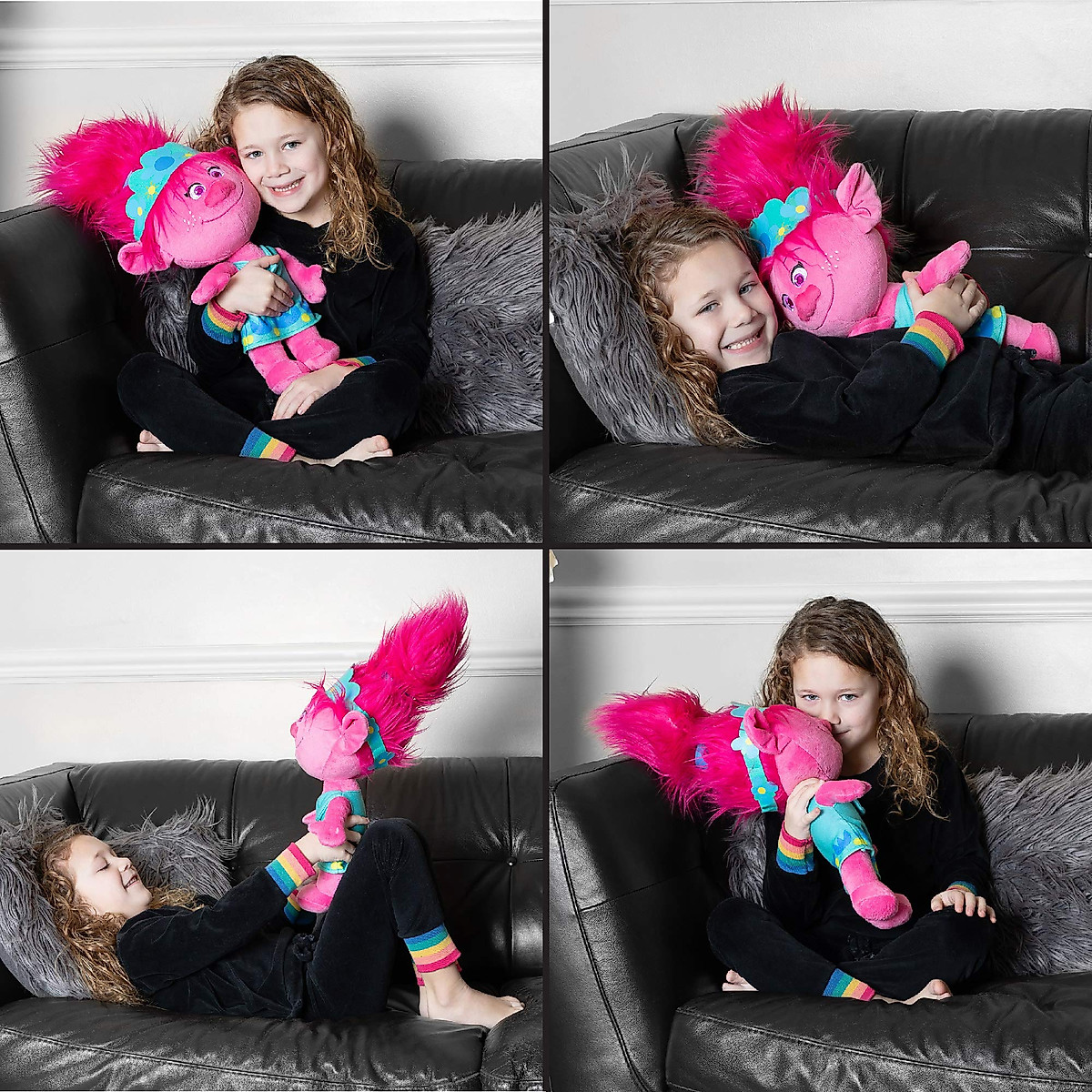 Franco Kids Bedding Soft Plush Cuddle Pillow Buddy, One Size, Trolls World Tour Poppy