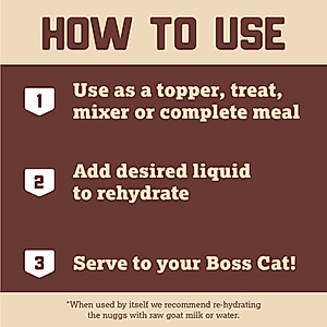 Boss Cat Complete & Balanced Freeze Dried Raw Diet for Cats, Turkey Recipe, 9 oz Bag (Bag of 2)