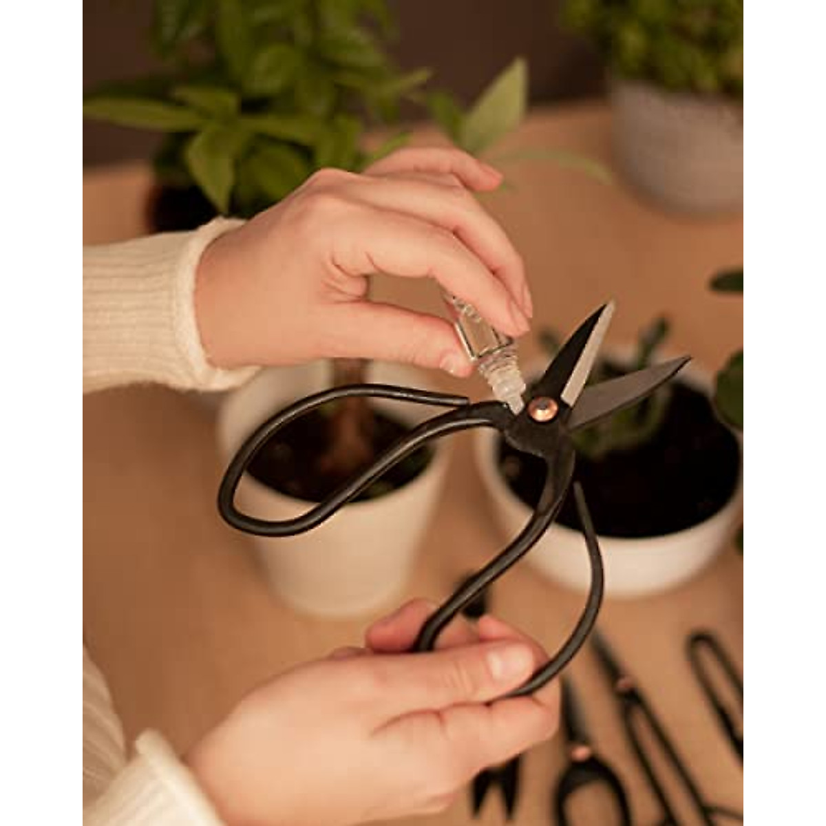 UaiEm Bonsai Tools Set | 13-piece DIY Bonsai Tree Kit with Mini Pruning Shears Concave Cutter, Bonsai Scissors, Bonsai Training Wire, Storage Bag | Carbon Steel Garden Trimming Tools | Bonsai Tool Kit