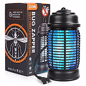 Bug Zapper Outdoor Electric, 20W Mosquito Zapper Outdoor, 4200V Fly Zapper Outdoor and Indoor
