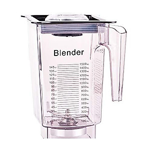 OYSTERBOY Premium Quality Replacement Parts Compatible for Blendtec Jar 90 oz 3 Quarts Professional/Commercial Grade Blender Jar with Stainless Steel Blade, Gripped Vented Lid, BPA-free, Grey