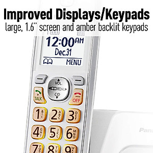 Panasonic KX-TGD532W Cordless Phone with Answering Machine - 2 Handsets (Renewed)