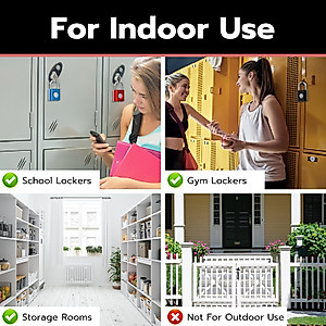 Smart Padlock Gym Lock [2-Pack, Black & Silver] eLinkSmart Mini Fingerprint Padlock, Colourful Metal Keyless Thumbprint Lock for Luggage, School Bag, Toolbox, Gym Locker